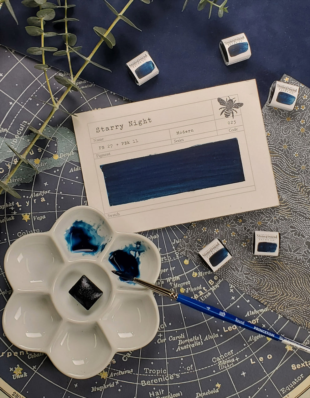 Starry Night ~ Gouache – Stoneground Paint Company